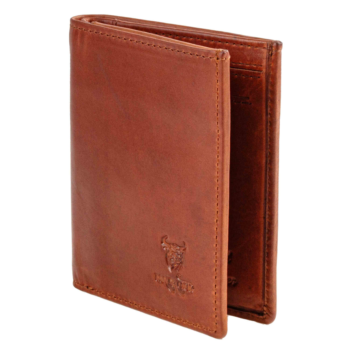 MATADOR Leder Slim Wallet CHICAGO Bifold Vintage Braun RFID